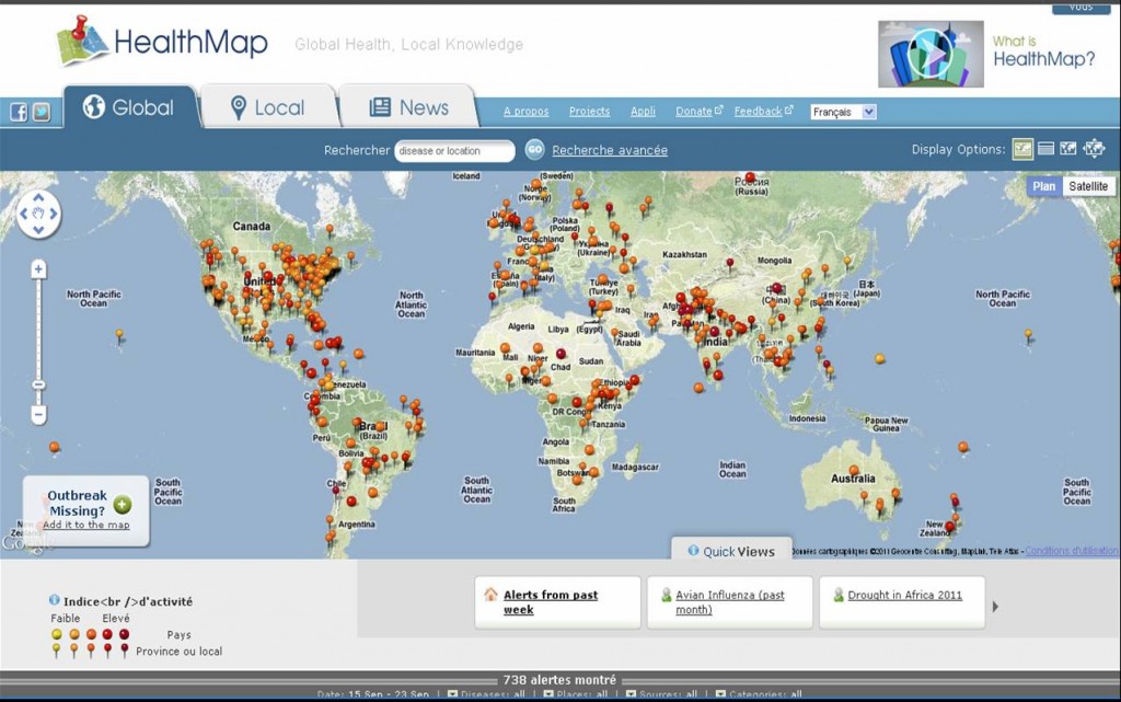 Le lien du mois : healthmap.org/fr/ | biorigami